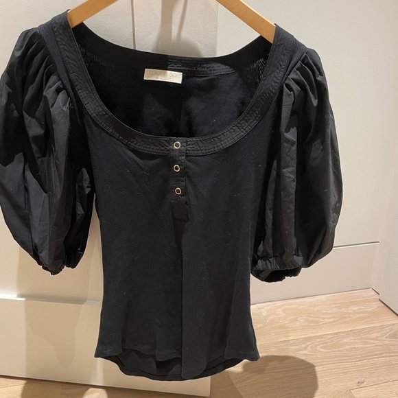Ulla Johnson Tops Ulla Johnson Janette Top M Medium Noir 75 3149